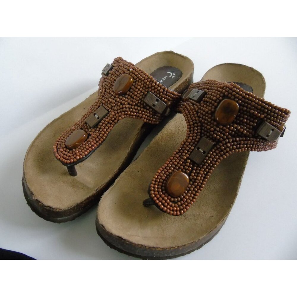 Vintage Wear Ever Bare Traps Sandals Women's Brown Be… - Gem